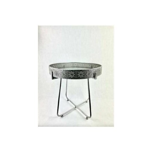 Металлический столик Арабика 50 см (серебро) складной Country Artists