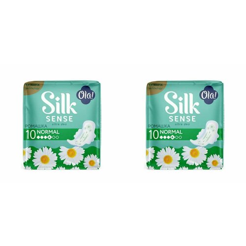 Ola Прокладки гигиенические Silk Sense Ultra Normal Ромашка, 10 шт/уп, 2 упаковки