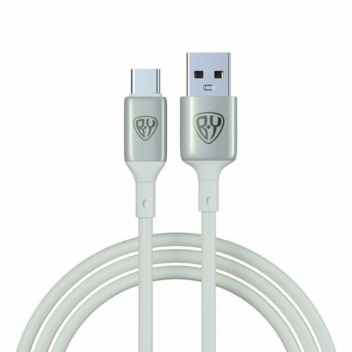 BY Кабель для зарядки Space Cable Pro Type-C, 1м, Быстрая зарядка QC3.0, штекер металл, белый