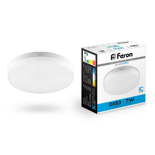 Лампа светодиодная Feron GX53 7W 6400K Таблетка Матовая LB-451 25866 (10 шт.)