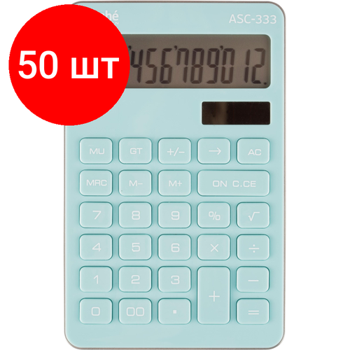 Комплект 50 штук, Калькулятор настольный комп Attache Selection ASС-333.12р, дв. пит,170x108гол