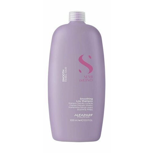 Разглаживающий шампунь для непослушных волос 1000 мл Alfaparf Milano Semi Di Lino Smoothing Low Shampoo