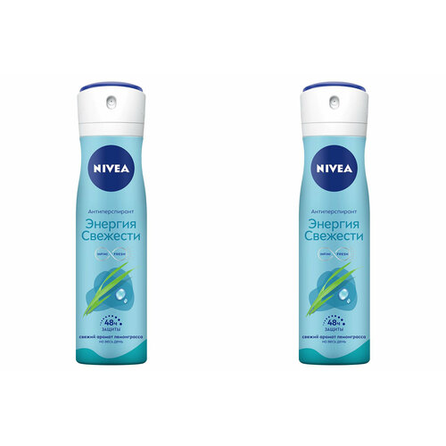 Дезодорант-антиперспирант спрей Nivea, Энергия свежести, женский, 150 мл, 2 уп