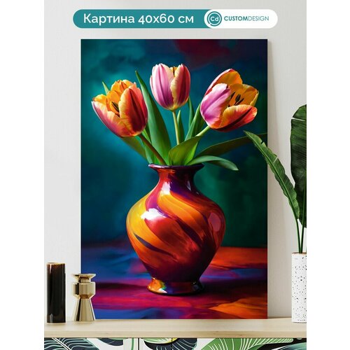 Картина на стену большая Тюльпаны 40х60 см №3