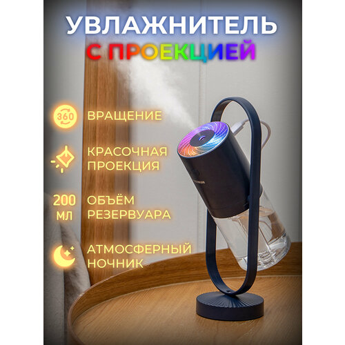 Увлажнитель-ароматизатор воздуха ночник светильник, темно-синий