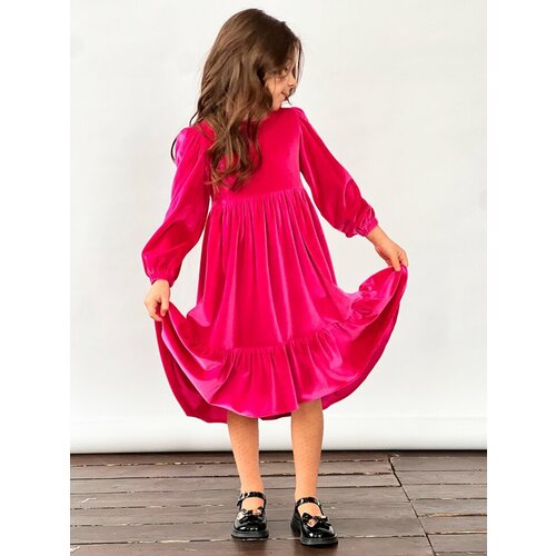 Платье Бушон, размер 122-128, розовый