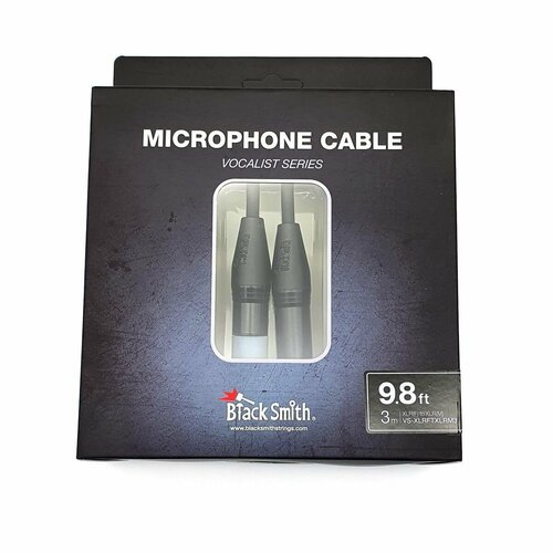 BlackSmith Microphone Cable Vocalist Series 9,8ft VS-XLRFTXLRM3 микр кабель, 3 м, XLR мама + XLR па