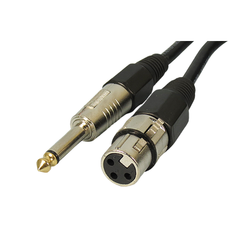 Микрофонный кабель XLR(F)-6.3 Mono(M) Dayton 1.5м