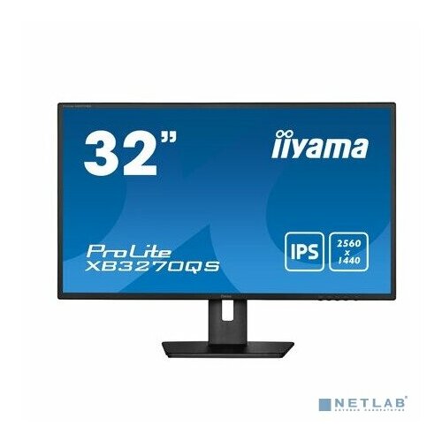 IIYAMA Монитор LCD IIYAMA 31.5" XB3270QS-B5 IPS 2560х1440 4ms 300cd 178/178 1200:1 HDMI DisplayPort Height Tilt Speakers чёрный