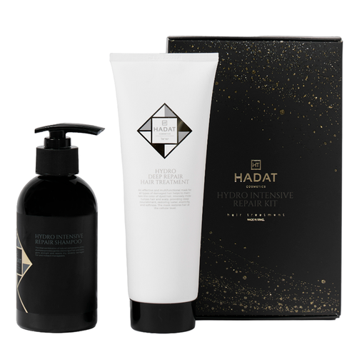 HADAT COSMETICS Набор для воcстановления волос (шампунь 250 мл + маска 250 мл) HYDRO INTENSIVE REPAIR KIT