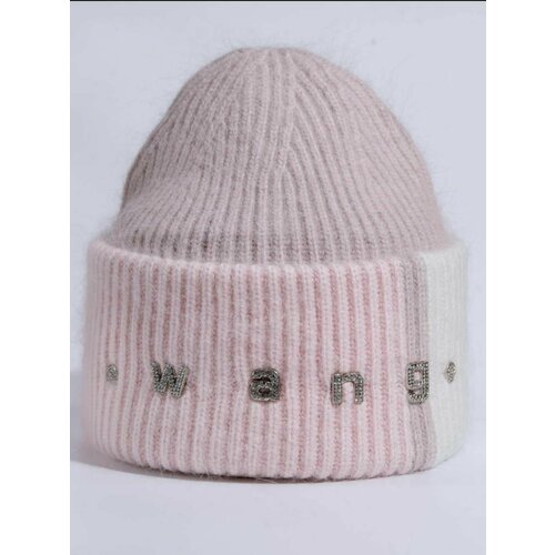 Шапка бини  шапка женская, размер 56\58, розовый