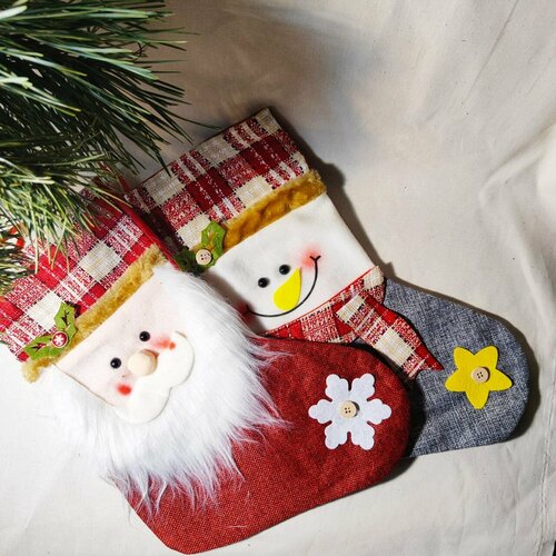 Новогодний носок для подарков "Дедушка Мороз"
