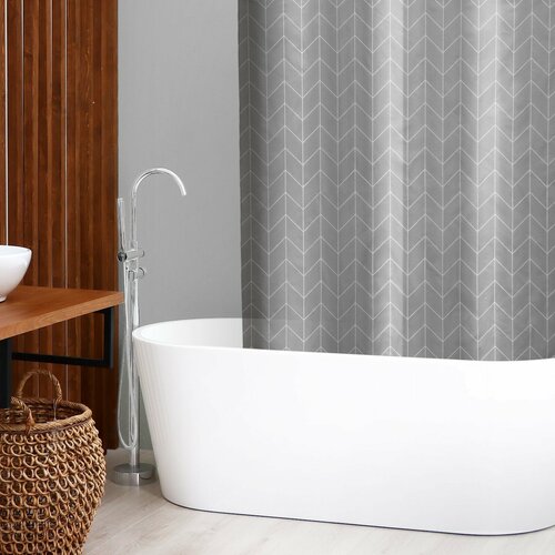 Штора для ванной Perfecto, 180×180 см, EVA, цвет серый