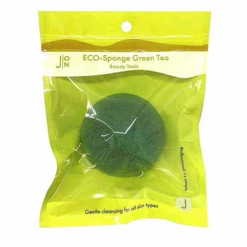 Спонж конняку зеленый ЧАЙ J: ON ECO-Sponge Green Tea