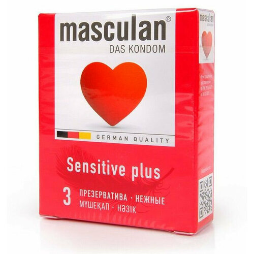 Презервативы Masculan Sensitive plus - 3 шт. (цвет не указан)