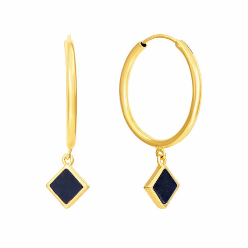 Серьги ELEMENT47, серебро, 925 проба, содалит