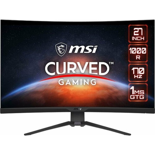 Монитор MSI 27" MAG 275CQRF QD черный VA LED 16:9 HDMI полуматовая HAS 300cd 178гр/178гр 2560x1440 170Hz FreeSync Pre