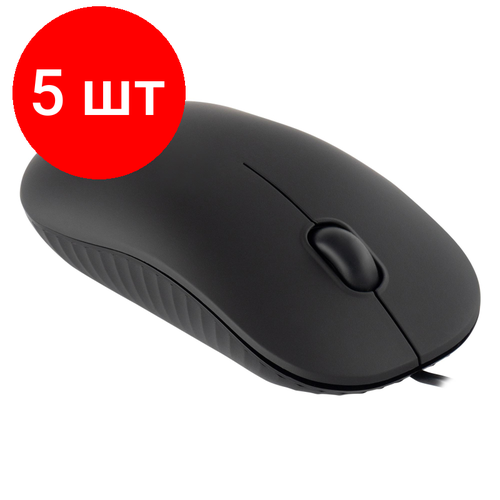 Комплект 5 штук, Мышь компьютерная Acer OMW122 black (1200dpi) USB(ZL. MCEEE.00V)