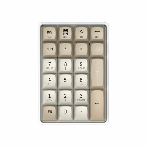 Клавиатура Aigo A18 Numpad Yellow Switch, молочно-коричневый