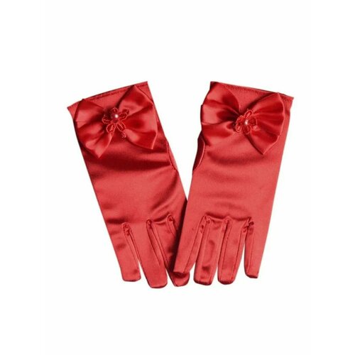 Детские карнавальные перчатки красные
