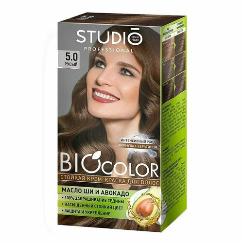 Стойкая крем-краска для волос BioColor 5.0 Русый, 115мл