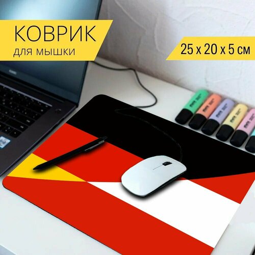 Коврик для мыши с принтом "Немецкий, австрия, гибридный" 25x20см.