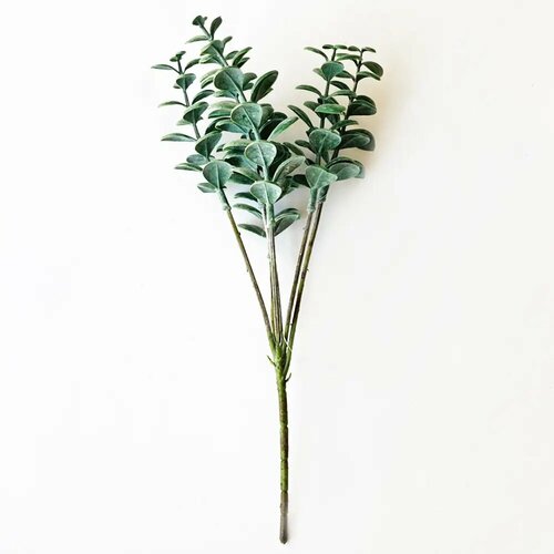 Искусственное растение Эвкалипт 34x15 см пластик цвет зеленый