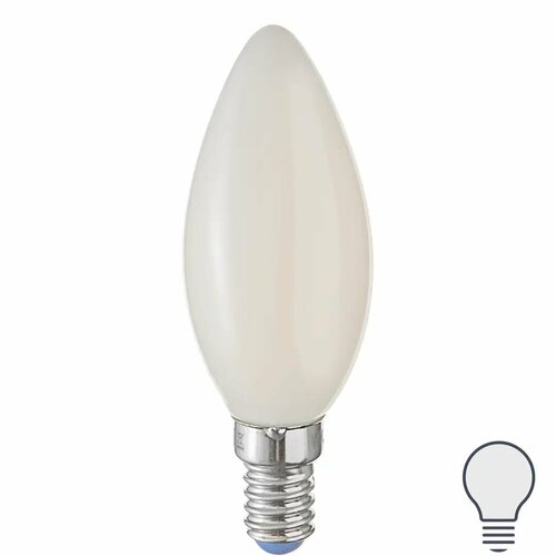 Лампа светодиодная Volpe филаментная свеча 6 Вт Е14 600 Лм матовая нейтральный белый свет
