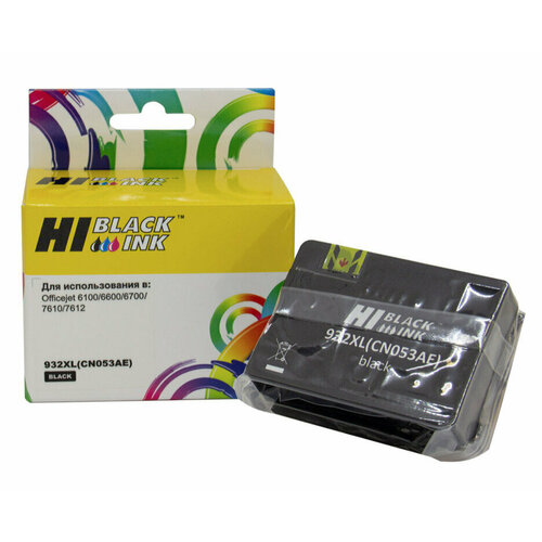 Картридж Hi-Black HB-CN053AE для струйных принтеров HP Officejet 6100/6600/6700, №932XL, совместимый, цвет черный