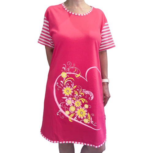 Сорочка , размер 48, рост 158-164, розовый