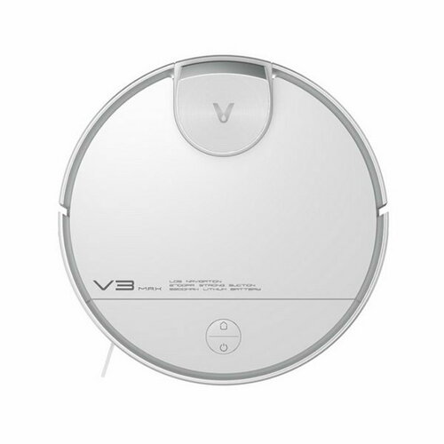 Робот-пылесос Robot Vacuum V3 Max, 40 Вт, сухая/влажная уборка, 0.4/0.2 л, белый