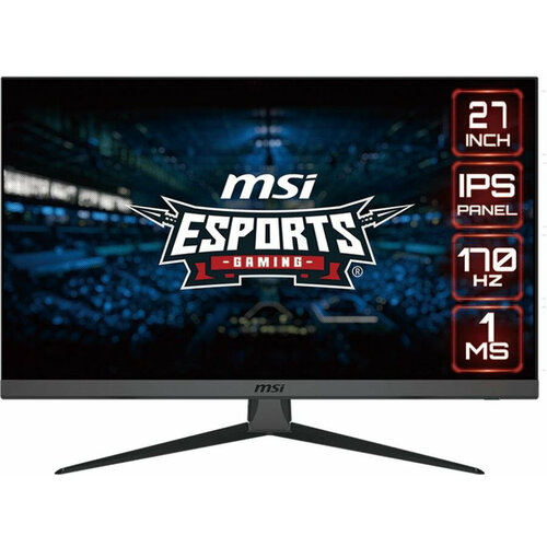 Монитор MSI 27" G2722 черный IPS LED 1ms 16:9 HDMI полуматовая 250cd 178гр/178гр 1920x1080 170Hz FreeSync Premium DP FHD 4.14кг