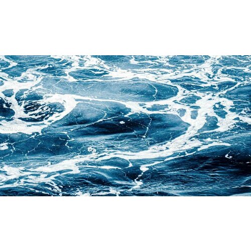 Картина на холсте 60x110 LinxOne "Вода, пена, волны, волнистый" интерьерная для дома / на стену / на кухню / с подрамником