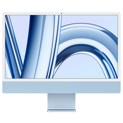 23.5" Моноблок Apple iMac 24" 2023 г. 4480x2520, Apple M3 NaN ГГц, RAM 8 ГБ, SSD 256 ГБ, Apple M3 8-core, MacOS, синий