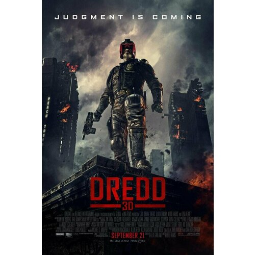 Плакат, постер на бумаге Судья Дредд (Dredd, 2012г). Размер 60 х 84 см