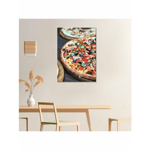 Картина на холсте с подрамником Аппетитная пицца10 30х40