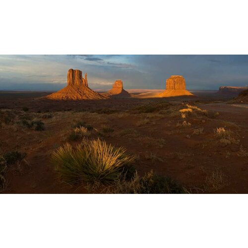 Картина на холсте 60x110 Альянс Лес "Долина монументов пустыня" на подрамнике / интерьер/ декор