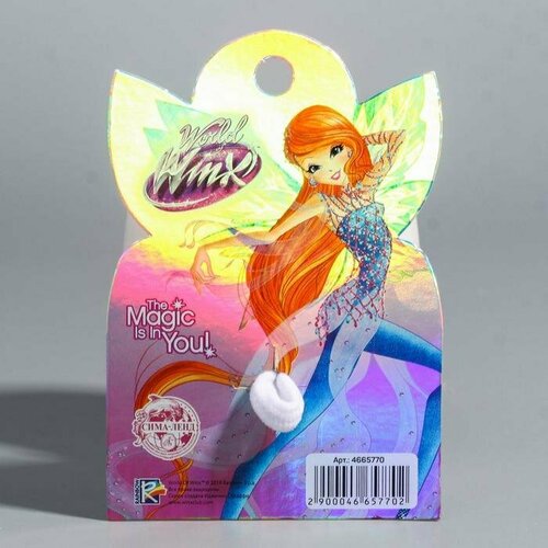 Бант для волос, белый, 7,5 см "Фея Блум", WINX (комплект из 17 шт)