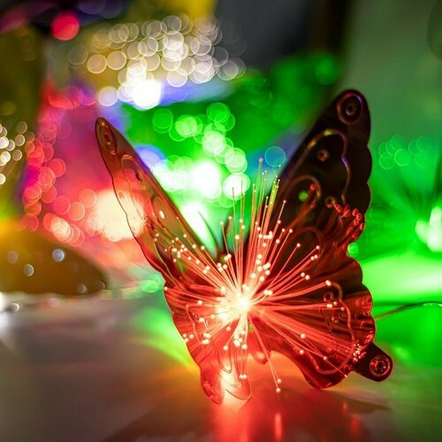 Декоративная подсветка "Бабочки" 10хLED 4000К 5м цветные 500х15х10см