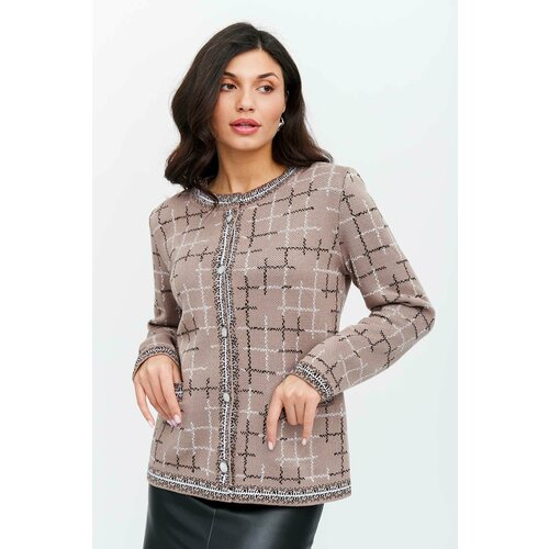 Пиджак Текстильная Мануфактура, размер 50, коричневый