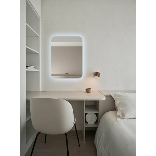 Зеркало Prisma 60*40 прямоугольное вертикальное "парящее" с холодной LED-подсветкой включение "взмах руки"
