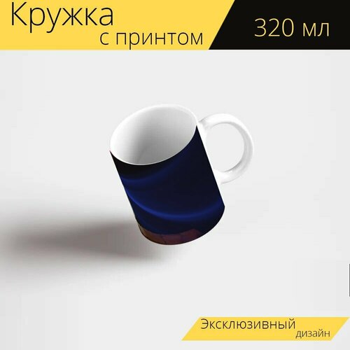 Кружка с рисунком, принтом "Башня, замок, ночь" 320 мл.