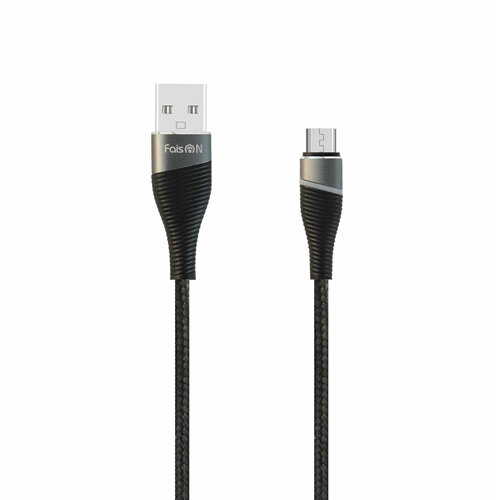 Кабель USB - микро USB FaisON K-44 Craft, 1.0м, 2.4A, цвет: серый