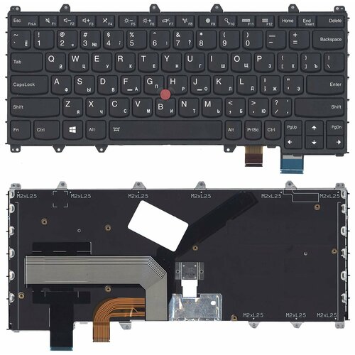 Клавиатура для ноутбука Lenovo IBM ThinkPad Yoga 260, Yoga 370 черная