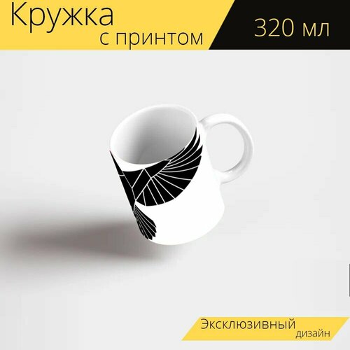 Кружка с рисунком, принтом "Орел силуэт, птица, орел" 320 мл.