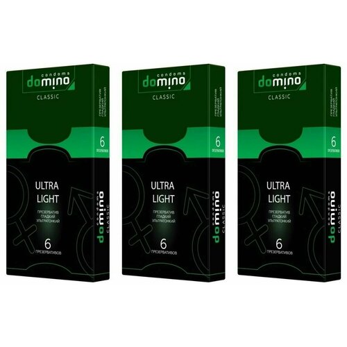 Domino Презервативы Classic Ultra Light, 6 шт/уп, 3 уп