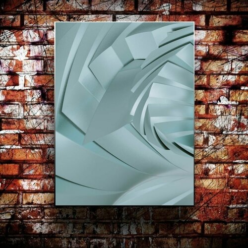 Постер "Абстракция - листы-слои" от Cool Eshe из коллекции "Креатив", плакат на стену А4 (29,7 х 21 см) для интерьера