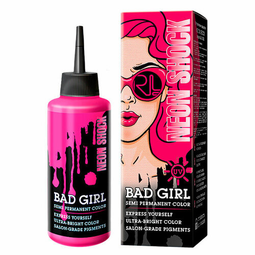 Краска для волос Bad Girl Neon Shock неоновый розовый 150мл