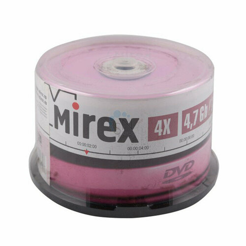Диск DVD-RW Mirex 4,7Гб 4x Cake Box