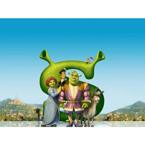 Плакат, постер на бумаге Shrek/Шрек/комиксы/мультфильмы. Размер 30 х 42 см